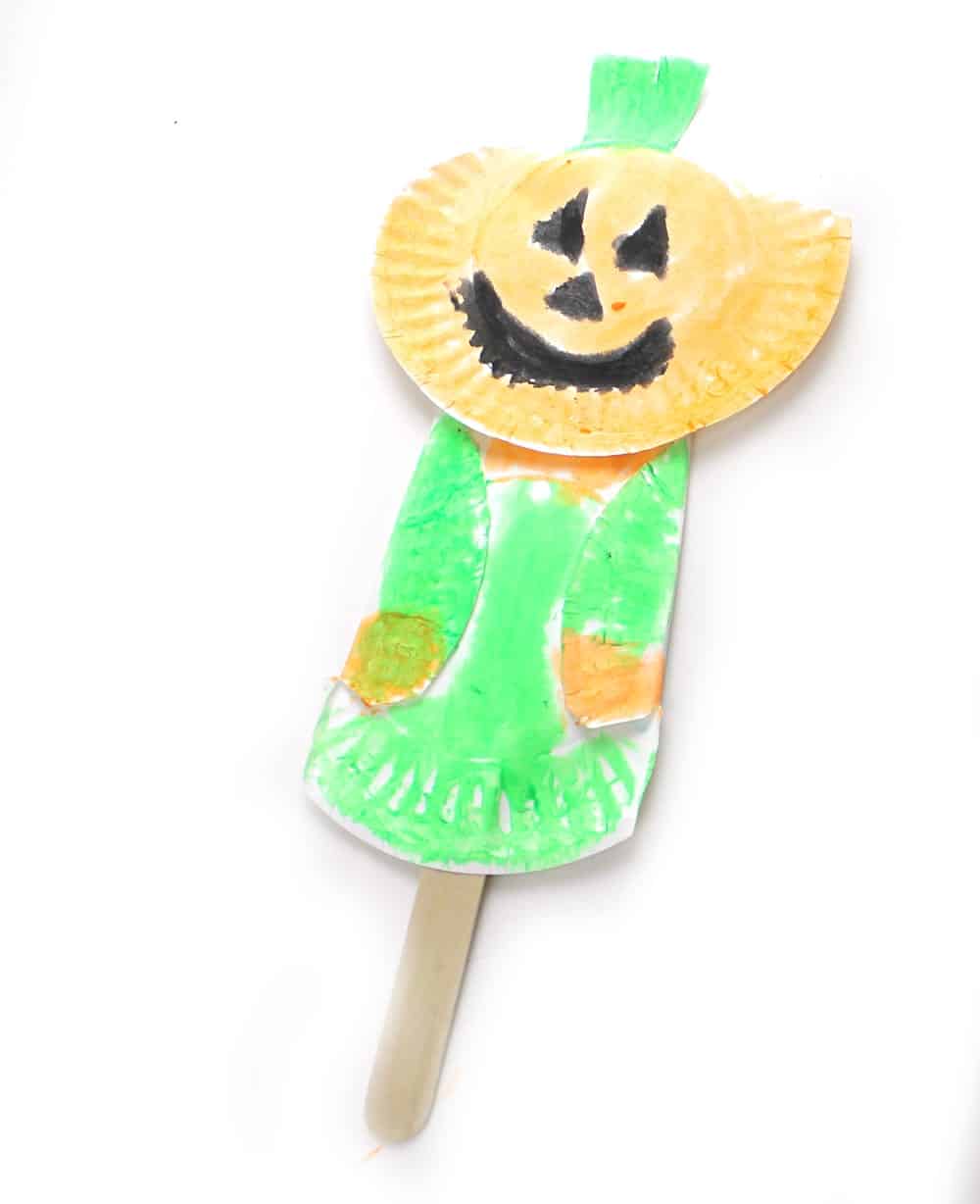 Jack-O-Lantern Puppet Kid Craft – Halloween Craft - A More Crafty Life