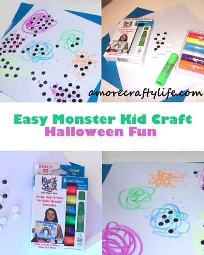 Scribble Monsters Kid Craft – Counting Eyes Activity - A More Crafty Life