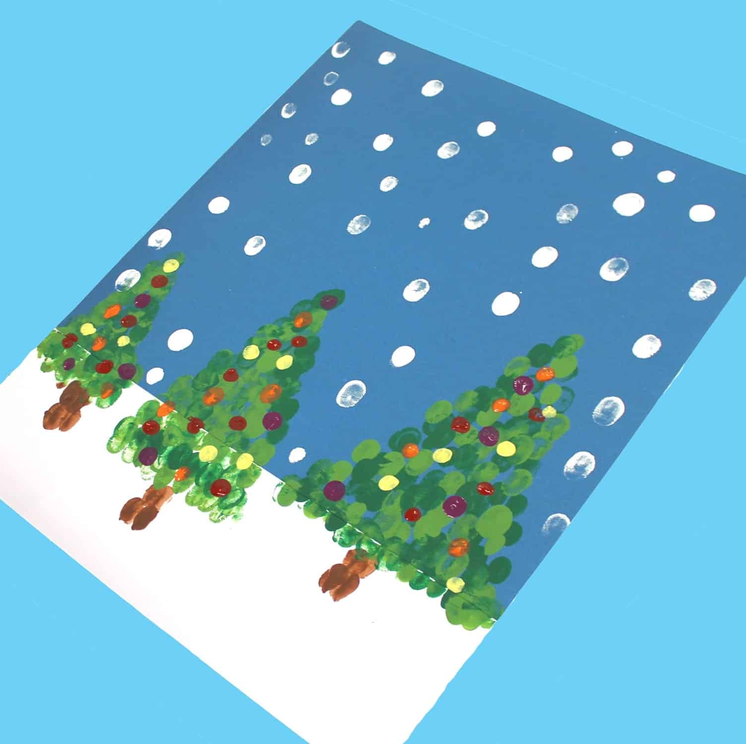 Fingerprint Christmas Tree Kid Craft to Make: Easy Christmas Craft - A ...