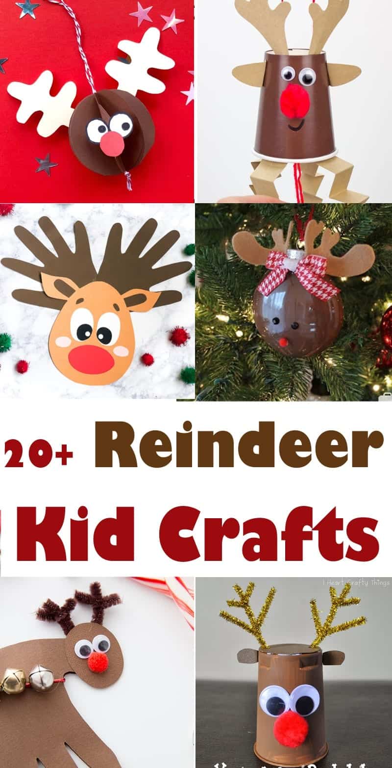 Easy 23 Reindeer Kid Crafts to Make Christmas Activities - A More ...