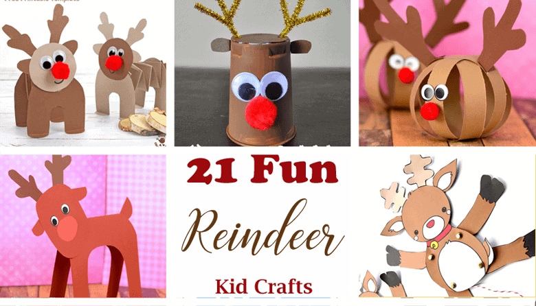 Easy 23 Reindeer Kid Crafts to Make Christmas Activities - A More ...
