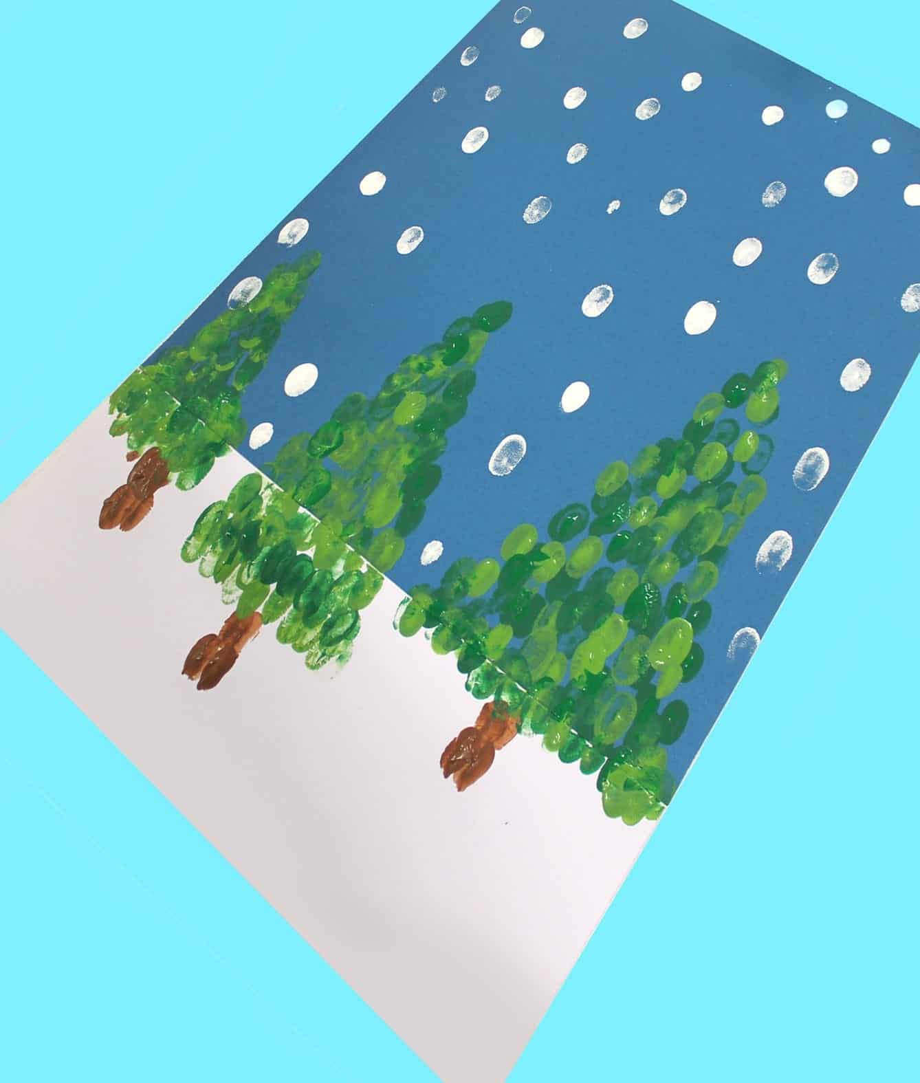 Fingerprint Christmas Tree Kid Craft to Make: Easy Christmas Craft - A ...