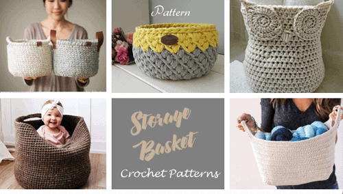 15 Storage Crochet Basket Patterns to Make - Get Organized 15 Storage Crochet Basket Patterns to Make - Get Organized