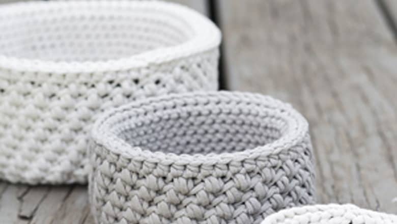Nesting Baskets Free Crochet Pattern - Get Organized - A More Crafty Life