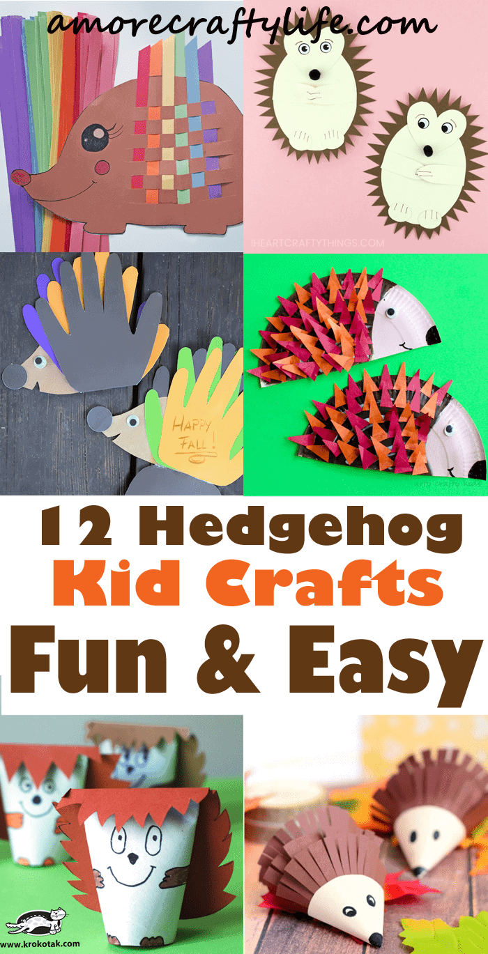 13 Hedgehog Kid Crafts- Fun Letter H Craft - A More Crafty Life