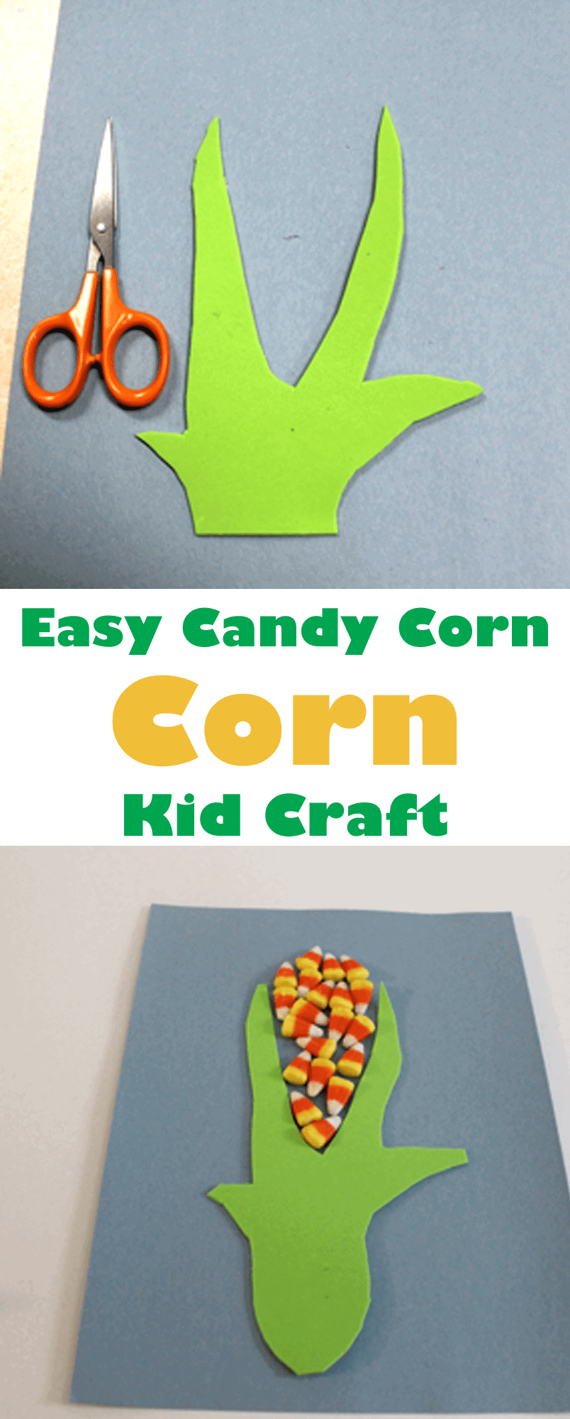 Candy Corn Cob Kid Craft - Fall Fun - A More Crafty Life