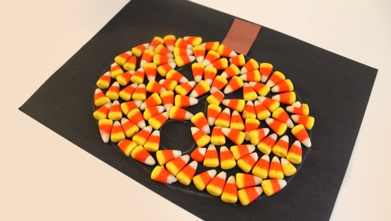Candy Corn Jack-O-Lantern Kid Craft - A More Crafty Life