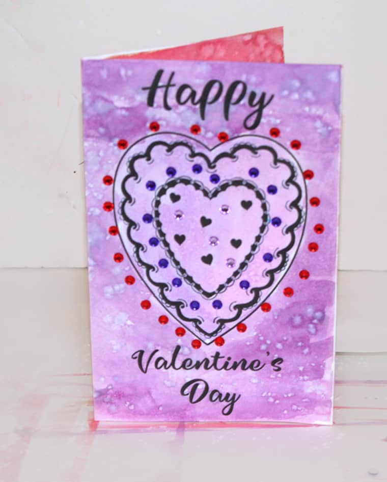 Free Colorful Heart Printable Valentine Cards - A More Crafty Life