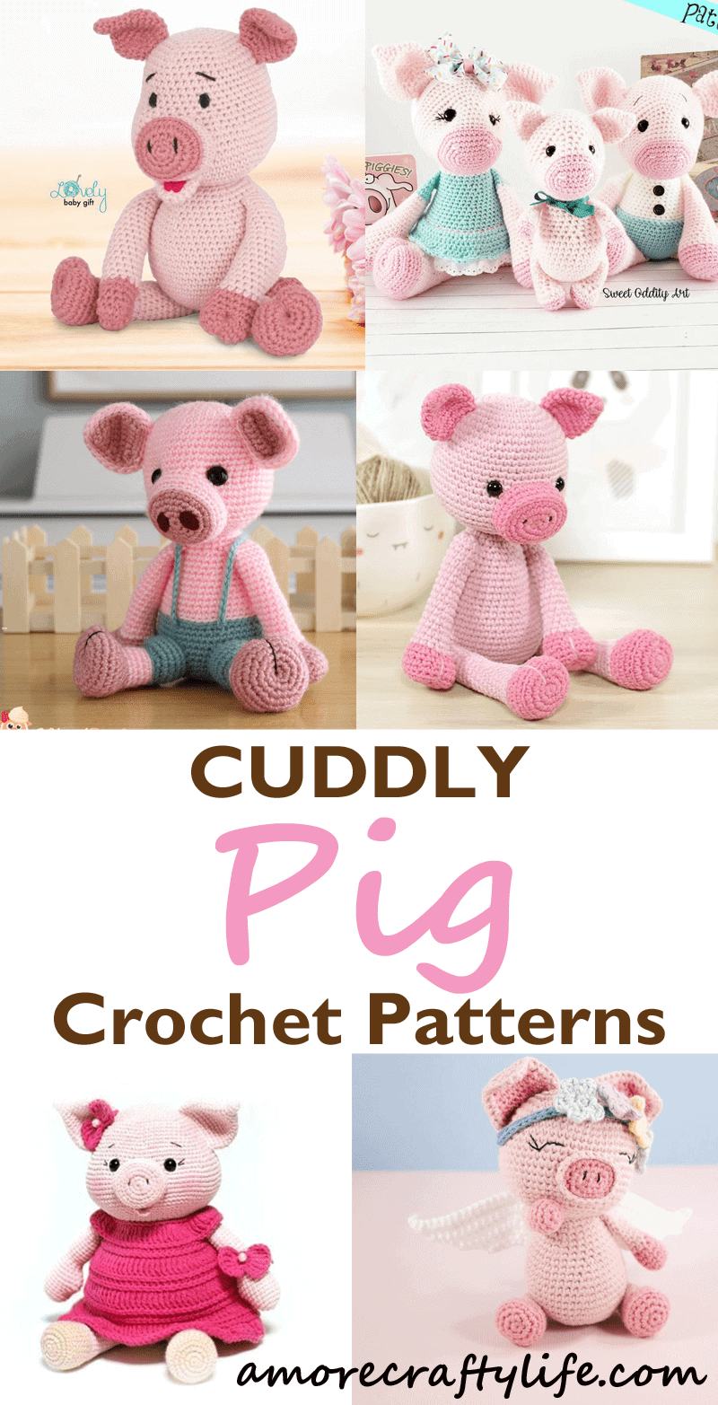 9 Easy Crochet Pig Pattern to Make Cute Toy - A More Crafty Life