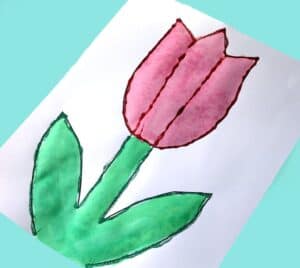 Printable Tulip Template Craft for Kids - A More Crafty Life