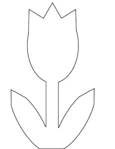 Easy Paper Printable Tulip Template Craft for Kids - A More Crafty Life