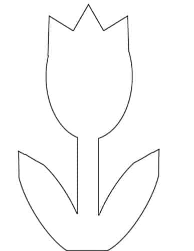 Easy Paper Printable Tulip Template Craft for Kids - A More Crafty Life