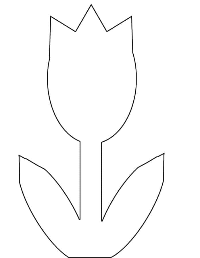 Easy Paper Printable Tulip Template Craft for Kids - A More Crafty Life