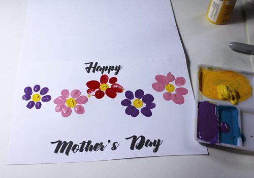 Printable Fingerprint Mother's Day Card - Handmade Gift - A More Crafty ...