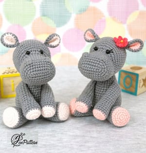 21 Cute Crochet Hippo Patterns to Make - Amigurumi Tips - A More Crafty ...