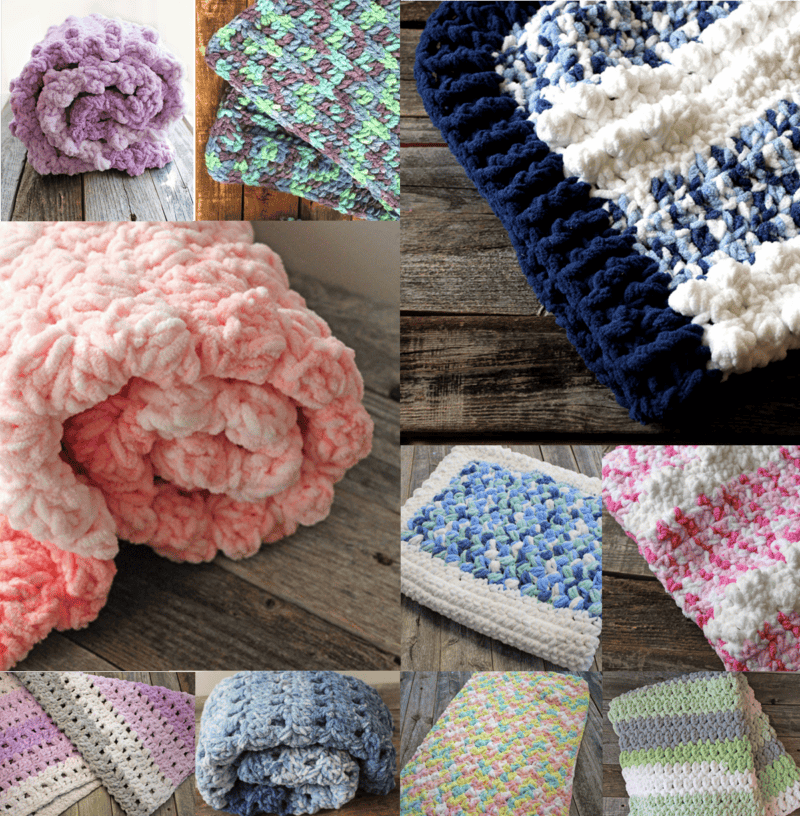 Free Crochet Pattern For Bernat Baby Blanket Yarn Bernat Fluffee Yarn