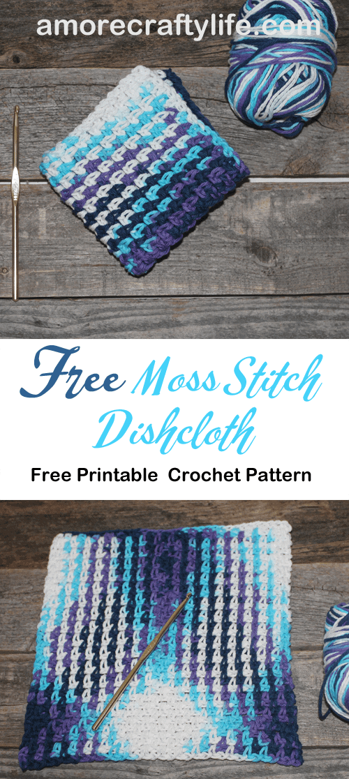 Easy Crochet Moss Stitch Dishcloth Pattern Tutorial To Make A More