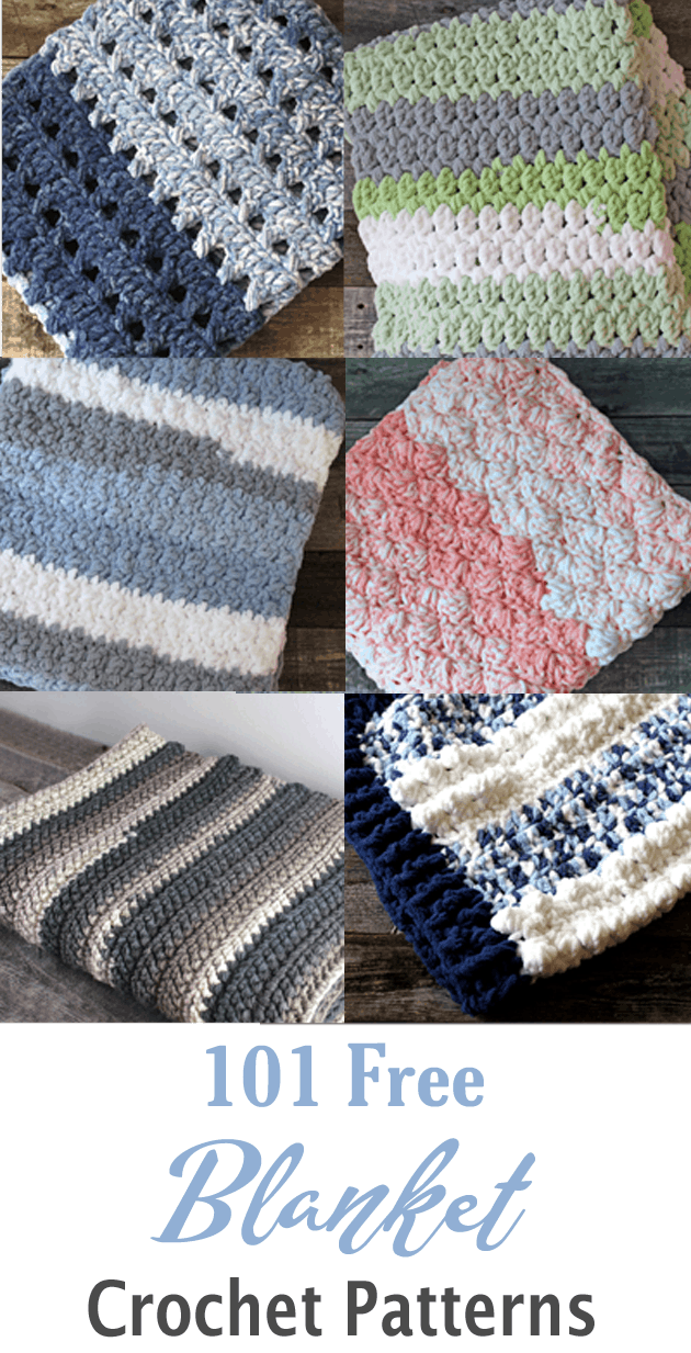101+ Free Crochet Patterns For Blankets and Throws - A More Crafty Life