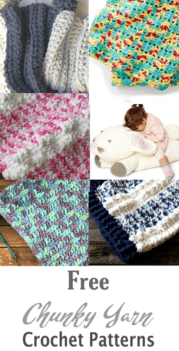 100 Free Chunky Yarn Crochet Patterns to Make - A More Crafty Life