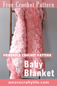 Pink Bubbles Baby Blanket Pattern: Quick Simple Shell Stitch - A More ...
