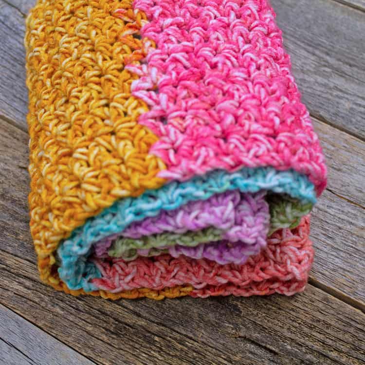 Easy V Stitch Crochet Scarf - Beginner Pattern - A More Crafty Life