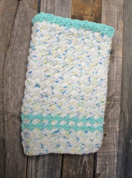 Springtide Cotton Crochet Kitchen Towel Pattern - A More Crafty Life