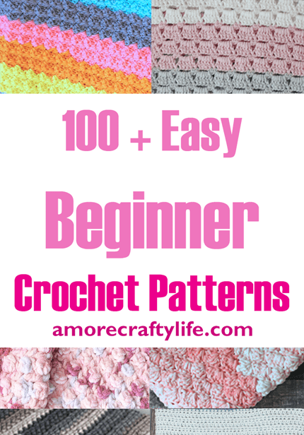 100's of Easy Beginner Crochet Patterns - Ideas & Projects - A More ...
