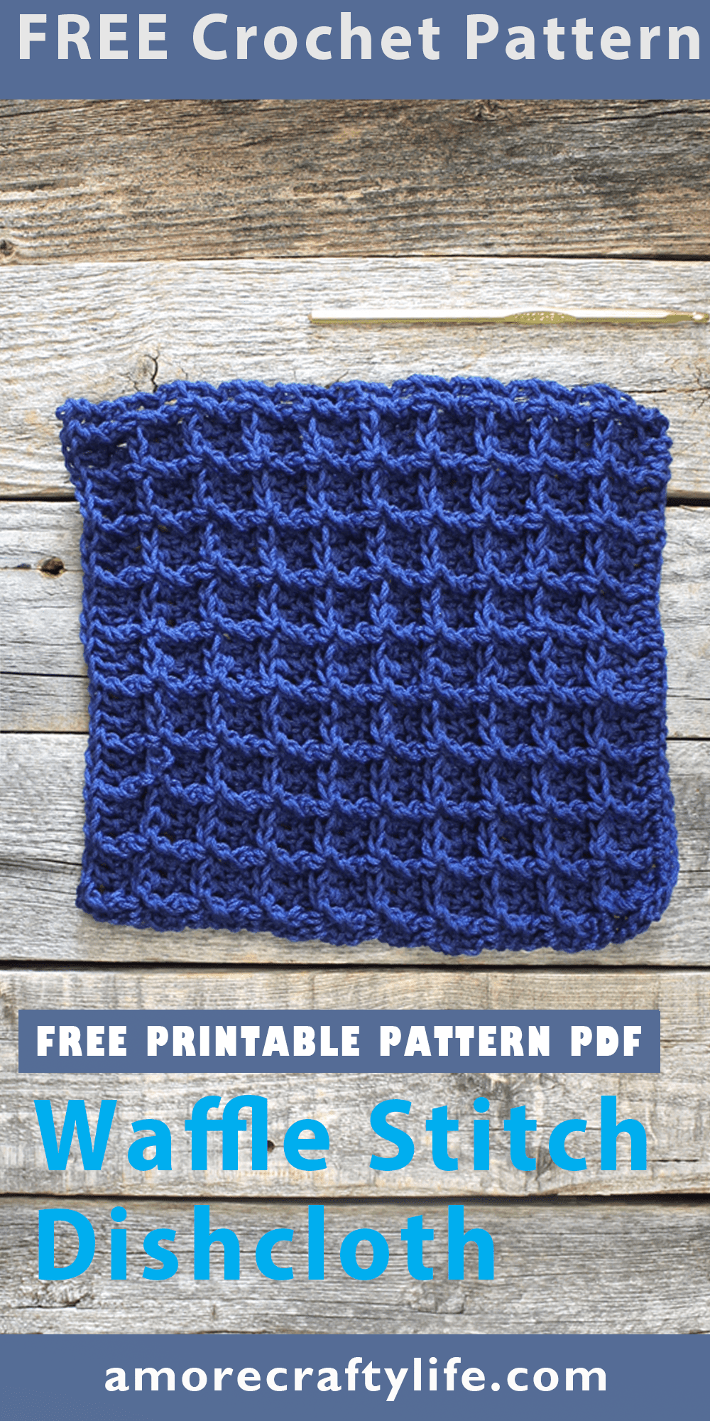 Easy Cotton Waffle Stitch Crochet Dishcloth Pattern to Make - A More ...