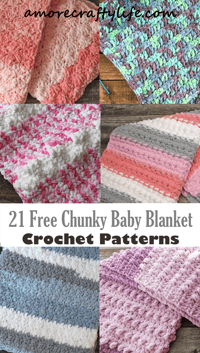21 Chunky Crochet Baby Blanket Patterns Free - A More Crafty Life