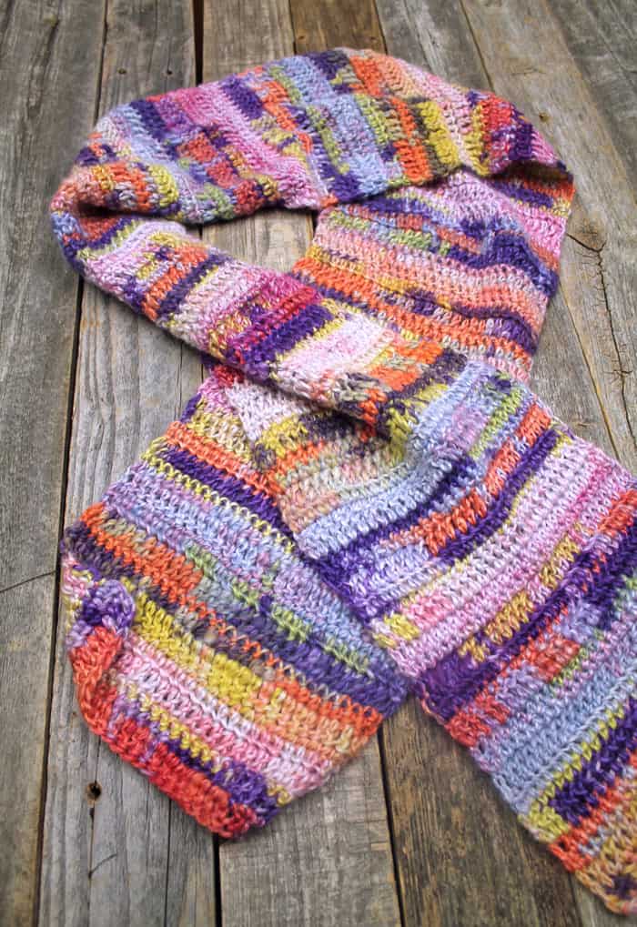 How to Crochet a Scarf - Basic Beginner Pattern - A More Crafty Life