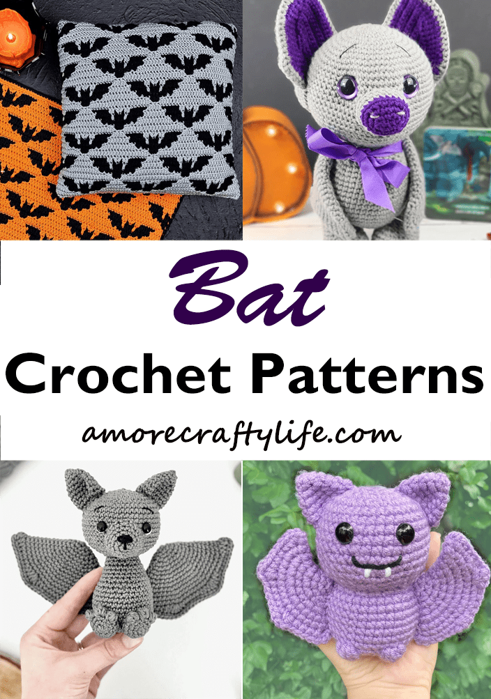 11 Cute Crochet Bat Patterns to Make - Halloween Fun - A More Crafty Life 11 Cute Crochet Bat Patterns to Make - Halloween Fun - A More Crafty Life