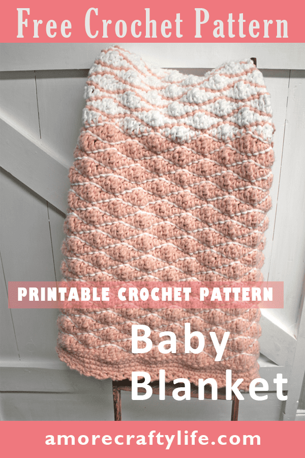 Beautiful Beatrice Pink Waves Chunky Baby Blanket Crochet Pattern - A ...