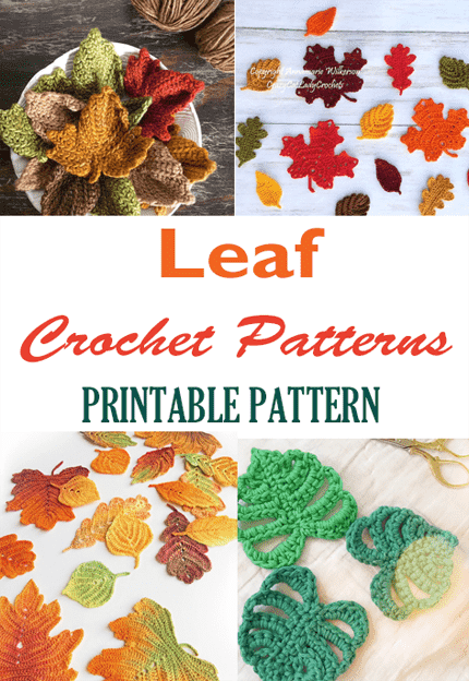 15 Crochet Leaf Patterns - Fall Crochet Patterns for Leaves - A More ...