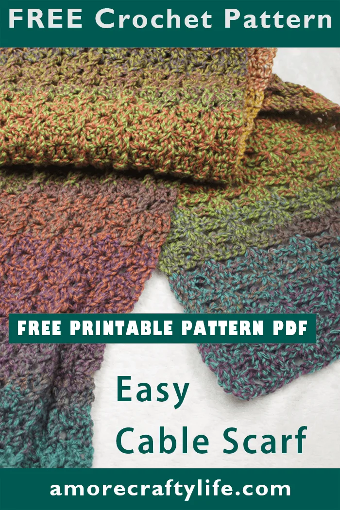 Free Twisted Lines Tweed Scarf Crochet Pattern - A More Crafty Life