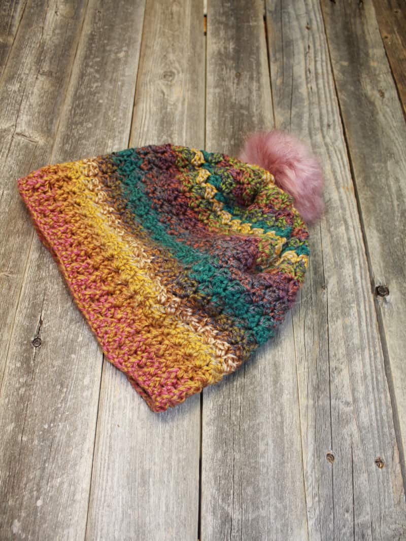 Colorful Tweed Free Crochet Hat Pattern - Worsted Weight Yarn - A More ...
