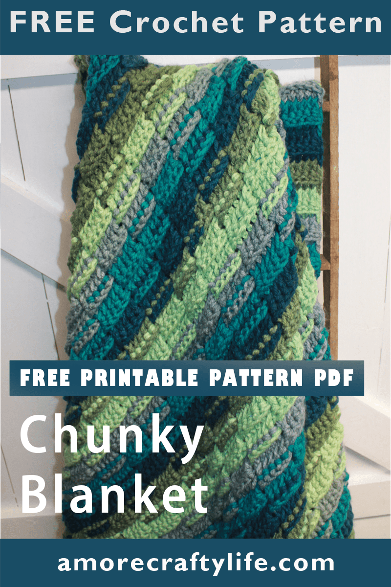 Free Woven Lines Chunky Throw Crochet Pattern: Easy Stitches - A More ...