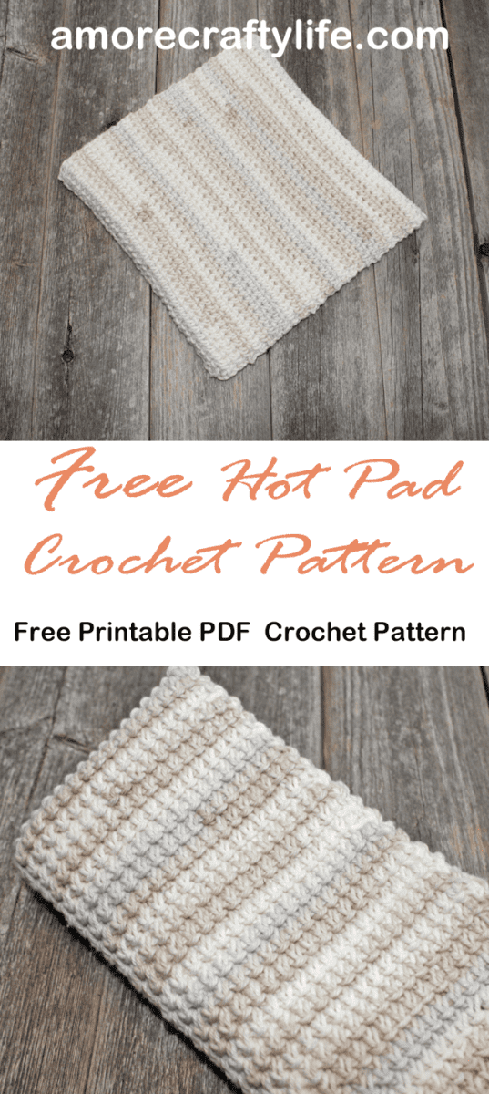 Learn How to Crochet a Hot Pad - Easy Double Thick Pattern - A More ...