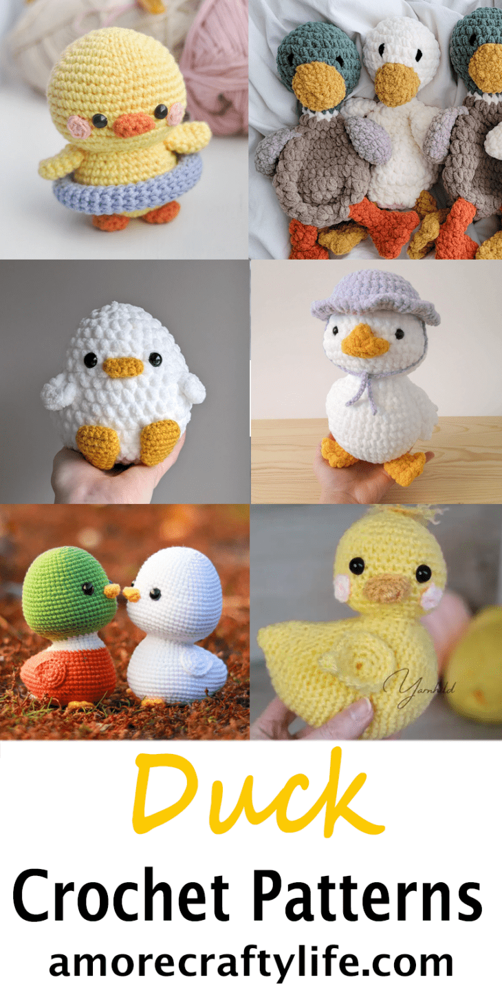 11 Cute Crochet Duck Patterns to Make - Fun Ideas - A More Crafty Life