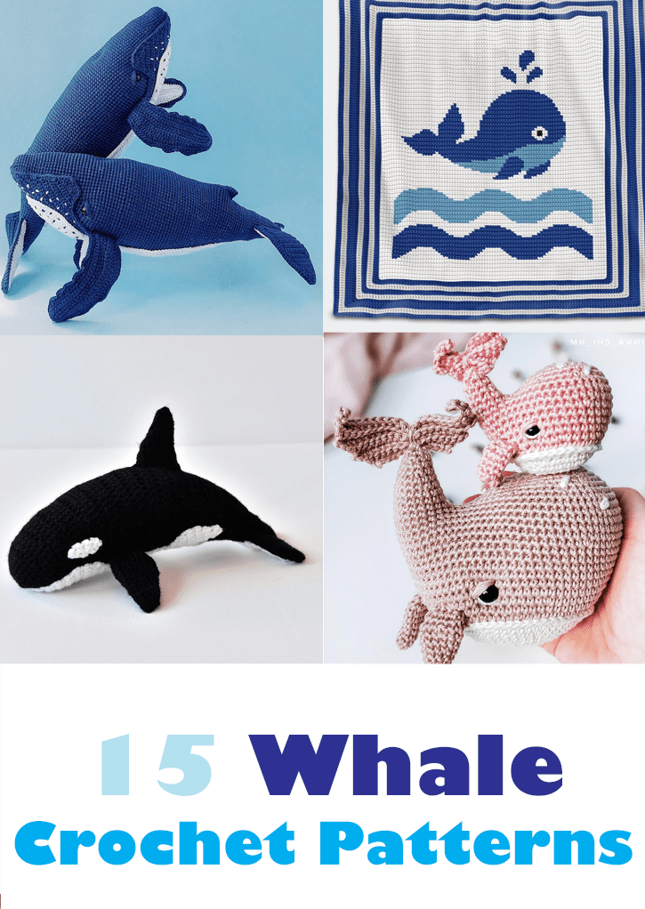 15 Cute Crochet Whale Patterns to Make: Stuffed Toys - A More Crafty Life