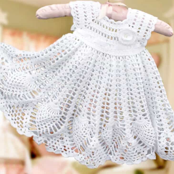 25 Pretty Crochet Baby Dress Patterns - Newborn - A More Crafty Life
