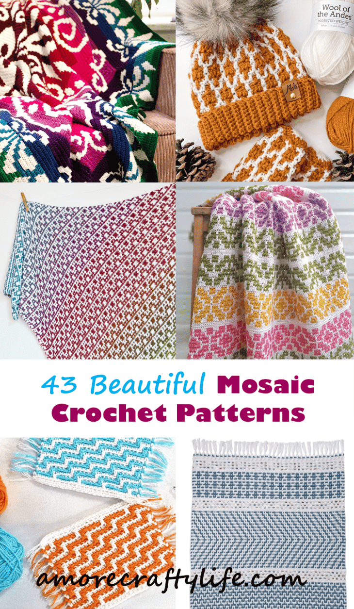 43 Beautiful Crochet Mosaic Patterns: Learn to Make - A More Crafty Life