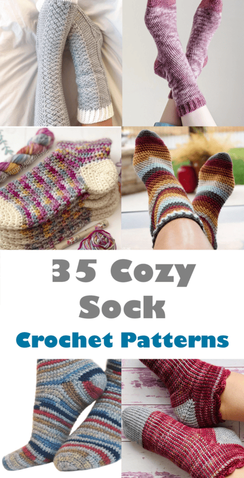 35 Popular Crochet Sock Patterns to Make: Learn How - A More Crafty Life