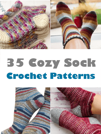 35 Popular Crochet Sock Patterns to Make: Learn How - A More Crafty Life