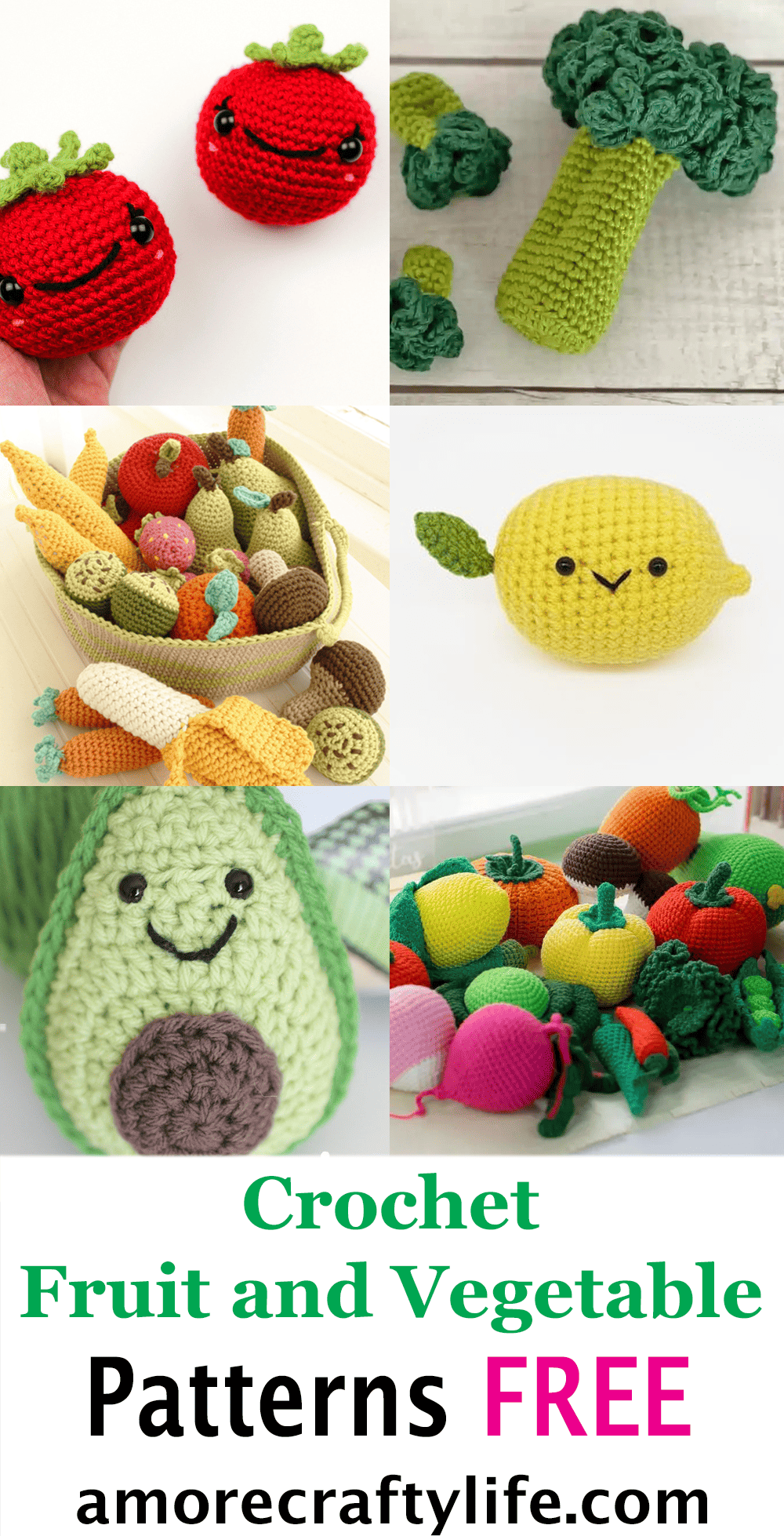 17 Best Crochet Fruit and Vegetables: Free Patterns - A More Crafty Life
