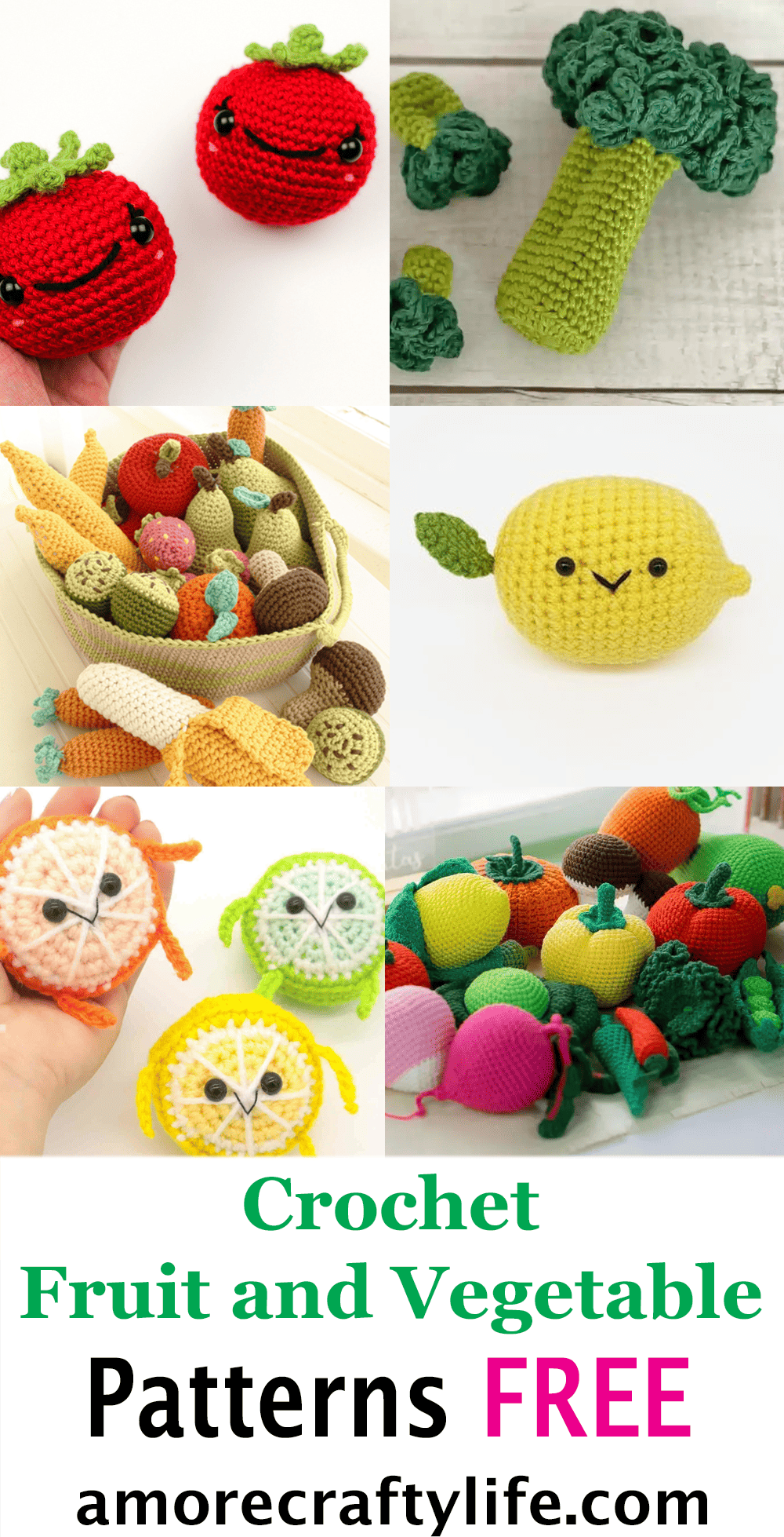 17 Best Crochet Fruit and Vegetables: Free Patterns - A More Crafty Life