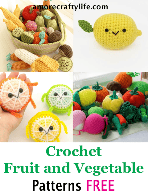 17 Best Crochet Fruit and Vegetables: Free Patterns - A More Crafty Life