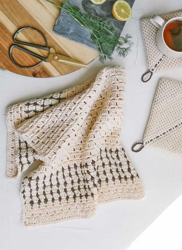 17 Free Crochet Patterns for Kitchen Towels to Make - A More Crafty Life