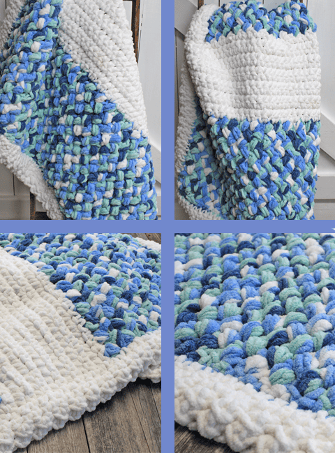 Easy to Make: Seaway Chenille Crochet Baby Blanket Pattern - A More ...