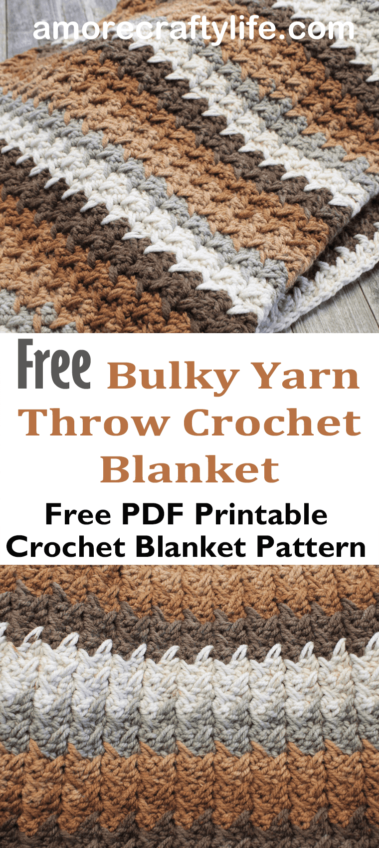 Bulky Yarn Blanket Crochet Pattern: Thick Coffee Shop Throw - A More ...