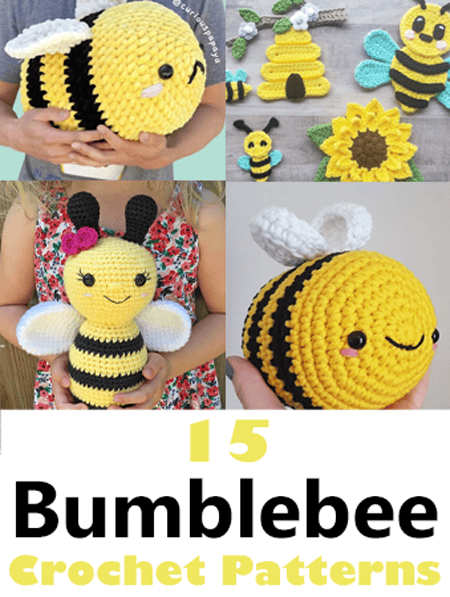15 Cute Bumblebee Crochet Patterns: Quick Bee Projects - A More Crafty Life